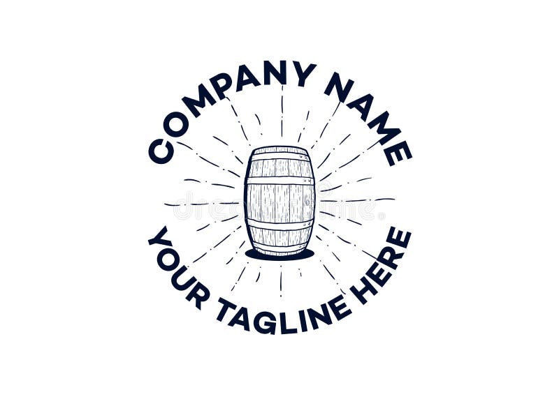 Barrel Vector Vintage Round Badges Stock Vector - Illustration of house ...