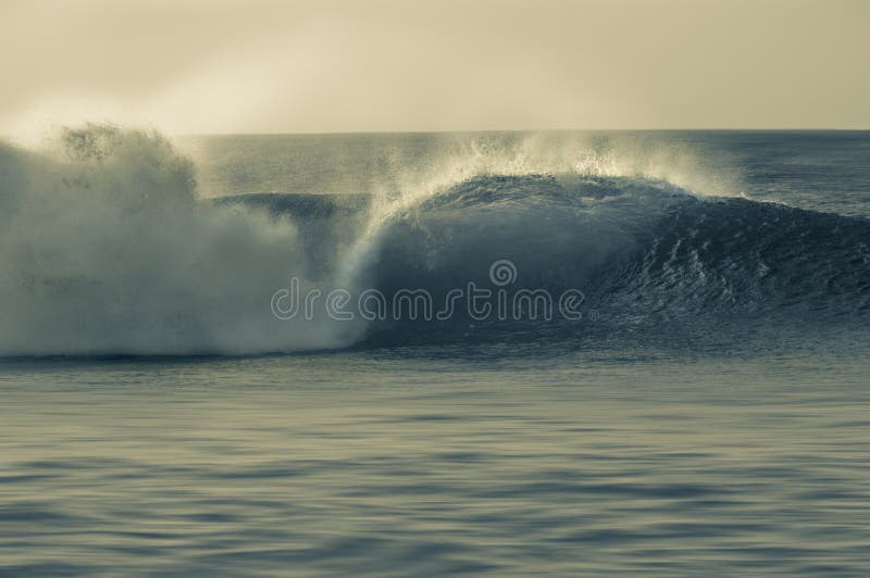 Barrel Wave Breaking in Pipeline. Stock Photo - Image of barrel, beach ...