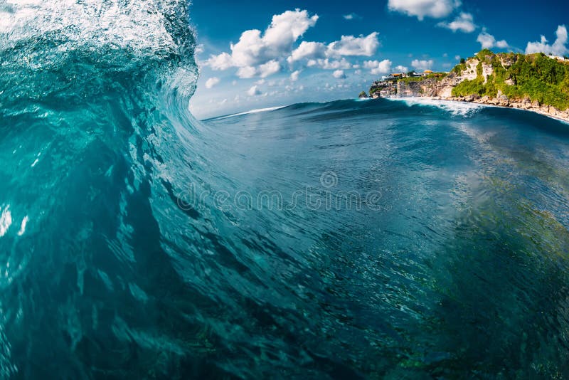 Barrel Wave in Ocean. Breaking Wave Stock Photo - Image of hawaii ...