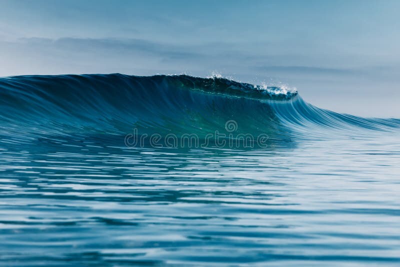 Barrel Wave for Surfing in Ocean. Breaking Transparent Wave Stock Image ...