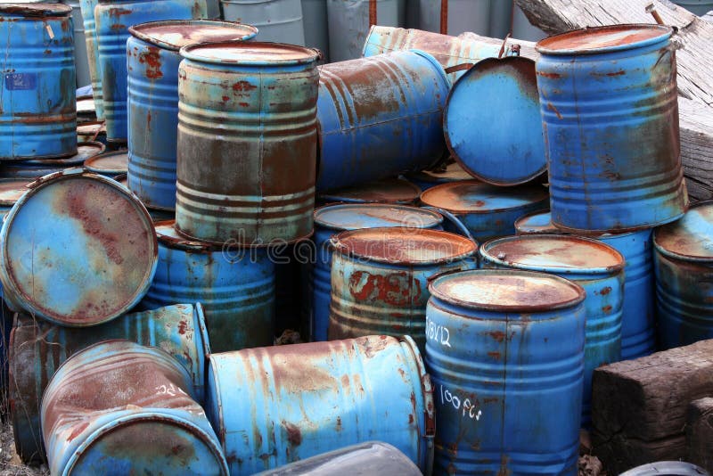 Barrels stock photo. Image of rusty, dented, pile, industrial - 5638832