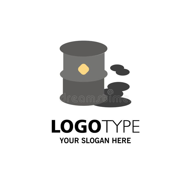 Barrels, Environment, Garbage, Pollution Business Logo Template. Flat ...