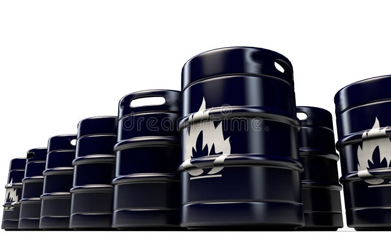 Barrels with flame sign stock illustration. Illustration of barrel ...
