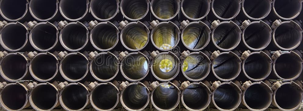 Barrels of Multiple Launch Rocket Systems, Background Stock Image ...