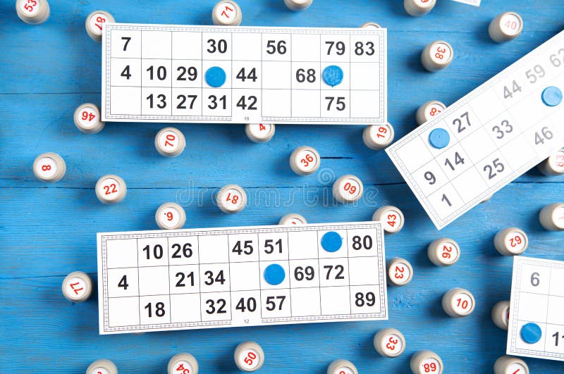 Barrels with Numbers and Cards for Lotto Table Game Stock Image - Image ...