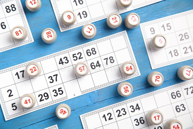 Barrels with Numbers and Cards for Lotto Table Game Stock Photo - Image ...