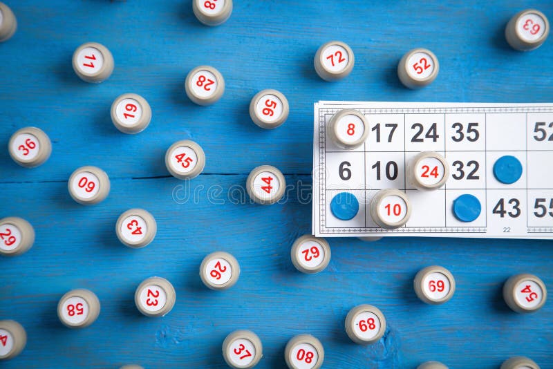 Barrels with Numbers and Cards for Lotto Table Game Stock Image - Image ...