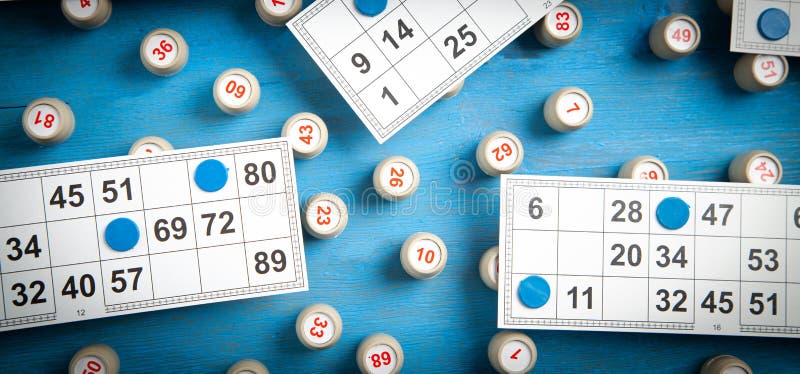 Barrels with Numbers and Cards for Lotto Table Game Stock Photo - Image ...