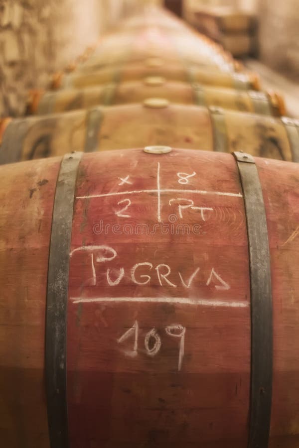Barrels Row in a Rioja Winery Stock Photo - Image of cellar, alcoholic ...