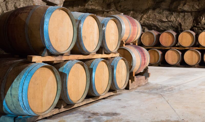 Barrels in Rows at Winemaker Factory Stock Photo - Image of portugal ...