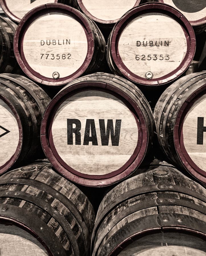 Vintage Guinness Barrels editorial photography. Image of historic ...