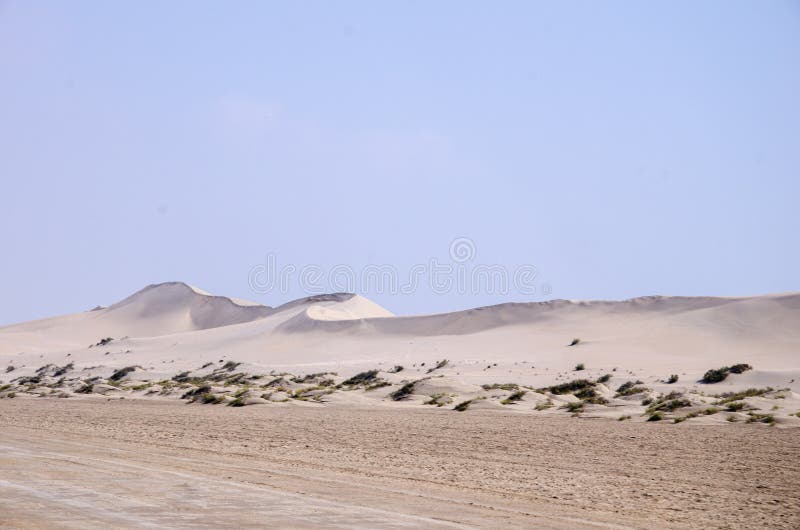 Barren Desert Landscape with Sand Dunes Stock Image - Image of scenic ...