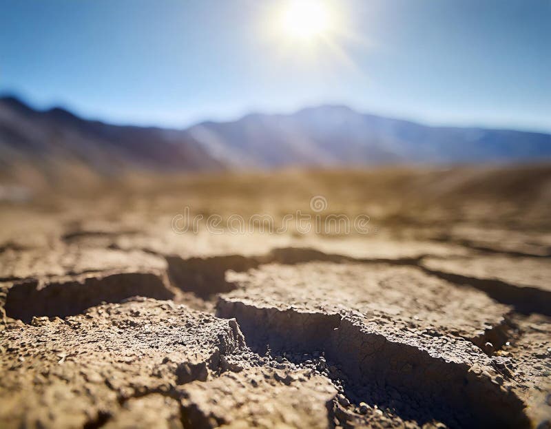 Barren Earth - Harsh Desert Landscape Under the Scorching Sun Stock ...