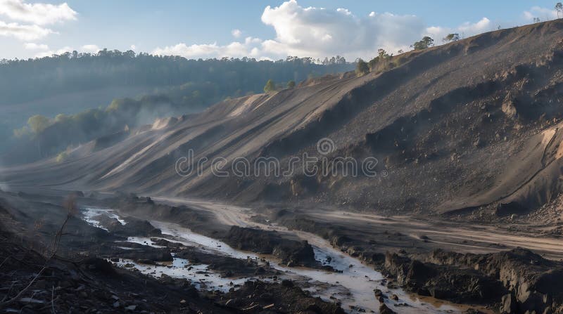 Barren Hillside Impacted by Climate Change Reveals Geological ...