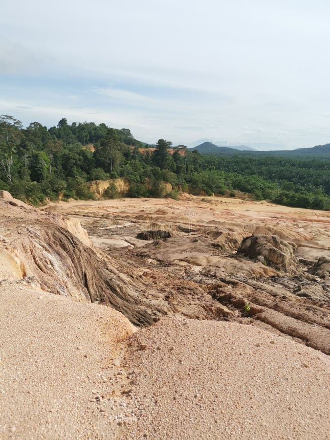 Barren Land Due To Erosion after Deforestation Stock Image - Image of ...