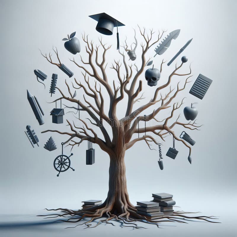 A Barren Tree Symbolizing the Lack of Growth and Development in Stock ...