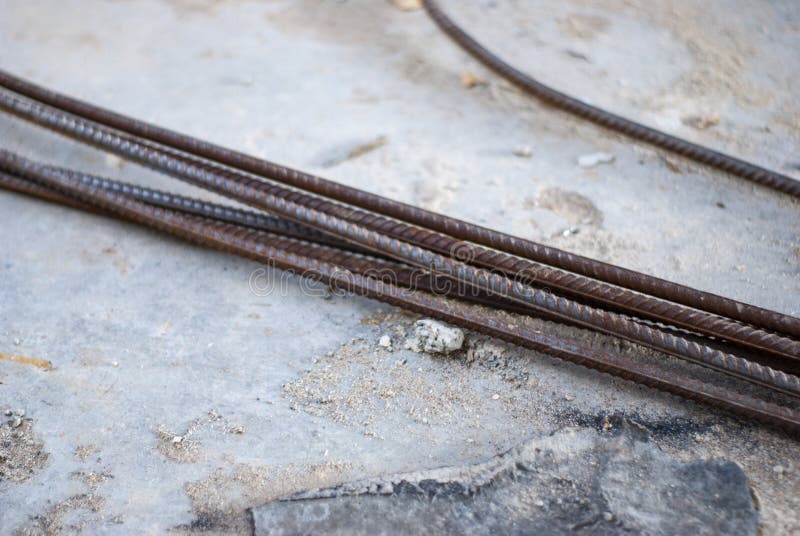 Barres De Fer Sur Le Chantier De Construction Image stock - Image du ...