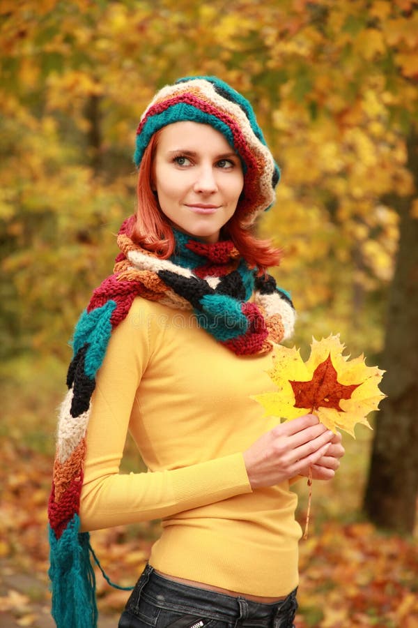 Barret stock photo. Image of carefree, leaf, female, beautiful - 11328018