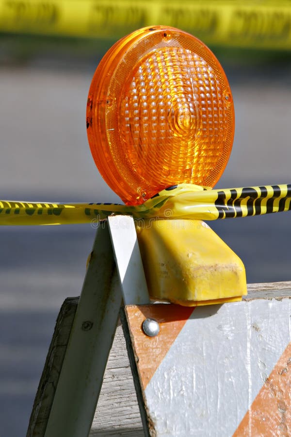 Barricade Light stock photo. Image of sign, safety, fence - 4734584