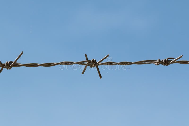 Barricade Single Steel Wire Stock Image - Image of dangerous, steel ...