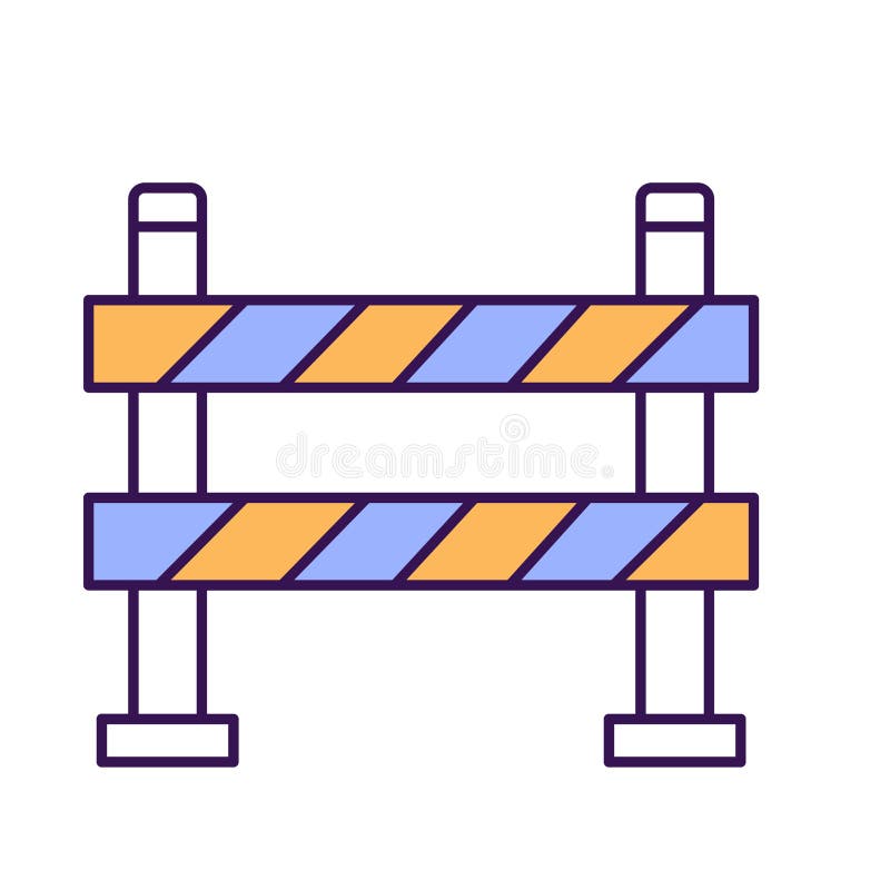 Barricade Vector Icon Easily Modify. Stock Vector - Illustration of ...