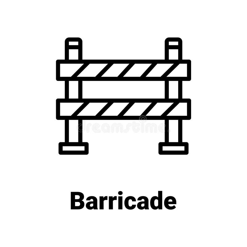 Barricade Vector Icon Easily Modify. Stock Vector - Illustration of ...