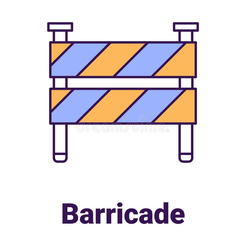Barricade Vector Icon Easily Modify. Stock Vector - Illustration of ...