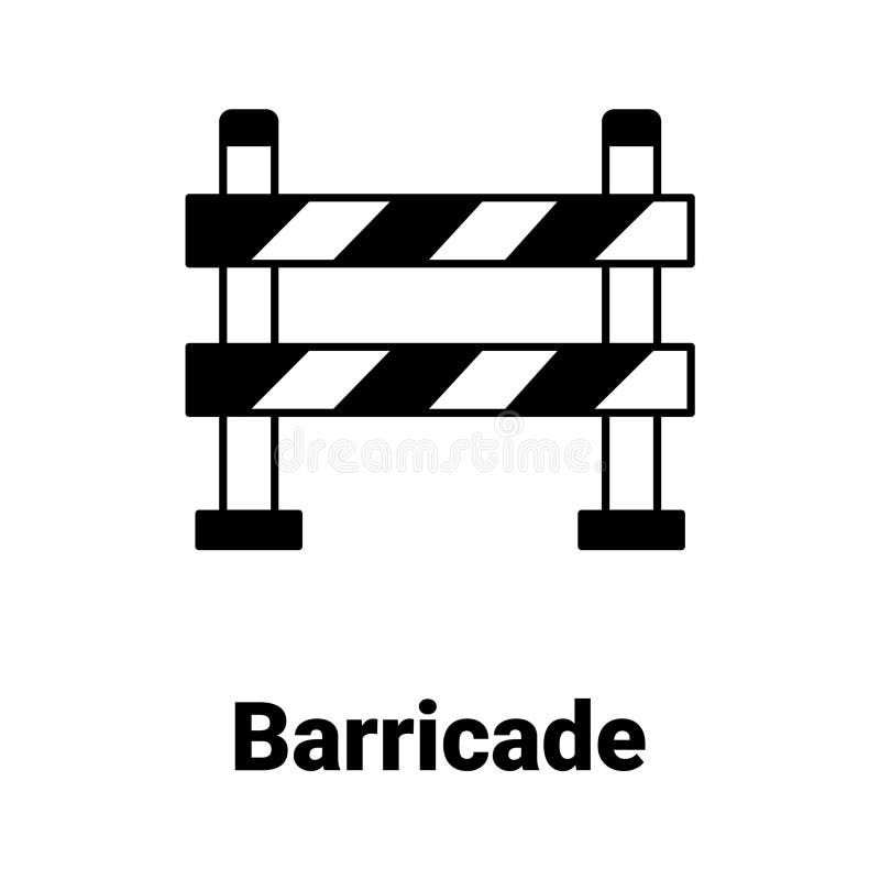 Barricade Vector Icon Easily Modify. Stock Vector - Illustration of ...