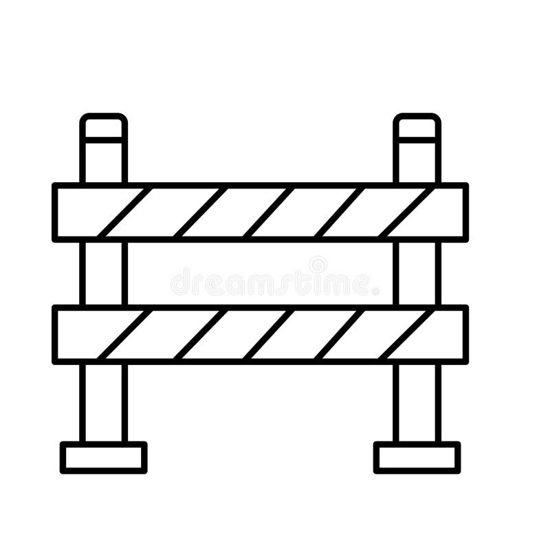 Barricade Vector Icon Easily Modify. Stock Vector - Illustration of ...
