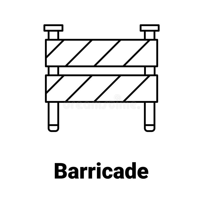 Barricade Vector Icon Easily Modify. Stock Vector - Illustration of ...