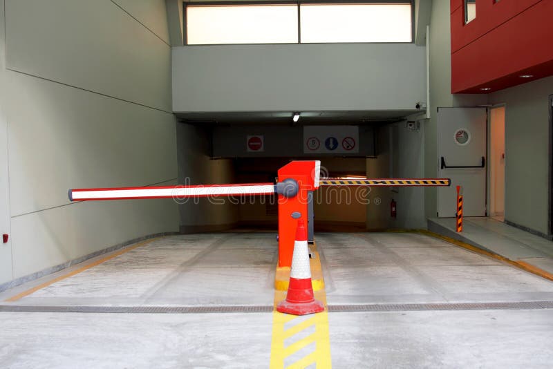Underground Parking Gate, Garage Barier Stock Photo - Image of barrier ...