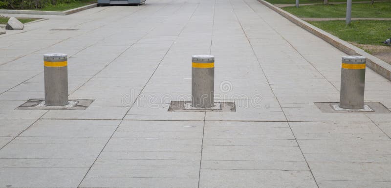 A Barrier for Cars.Barriers for Cars Stock Image - Image of entrance ...