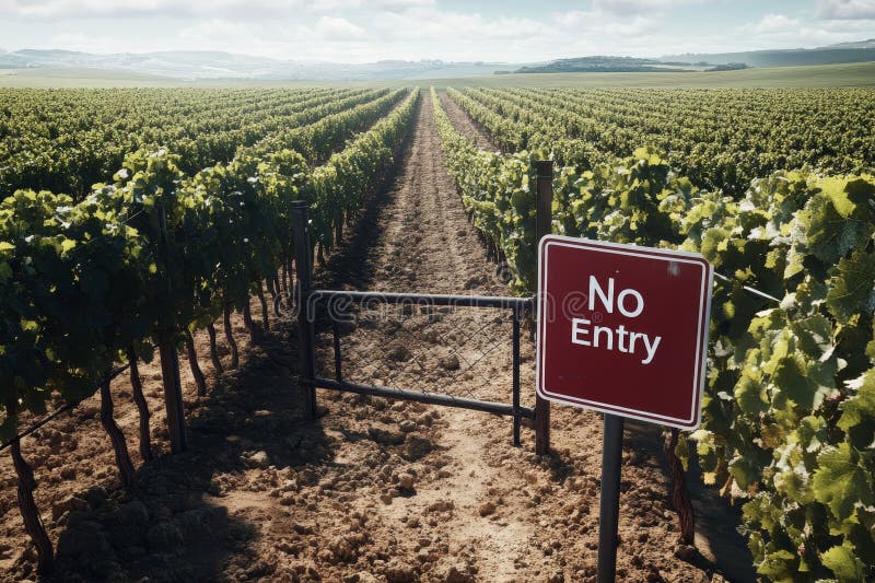 A Barrier Displaying a Prohibition Sign Has Become a Symbol of the ...