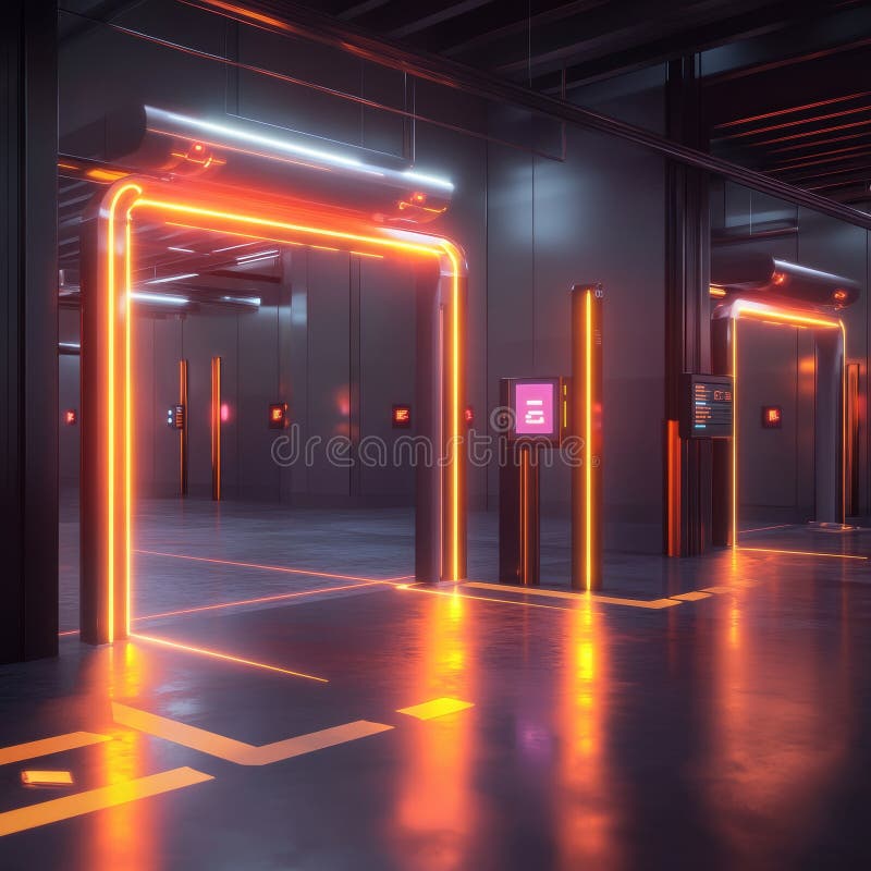 Barrier Gate Control System with Detailed Visual Feedback Stock ...