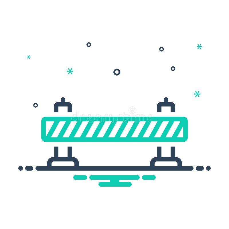 Mix Icon for Barrier, Inhibition and Safety Stock Vector - Illustration ...