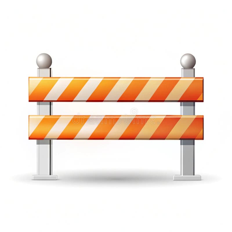 Barrier Icon Isolated or Construction Zones. Stock Illustration ...