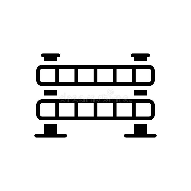 Black Solid Icon for Barrier, Safety and Blockade Stock Illustration ...