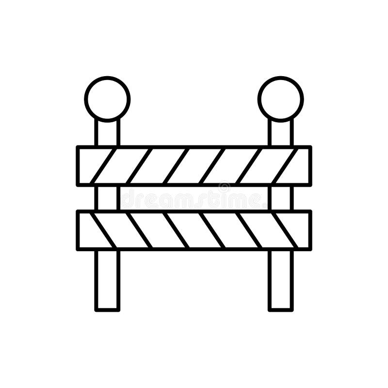 Barrier Icon. Simple Line, Outline Vector Elements of Construction Tool ...