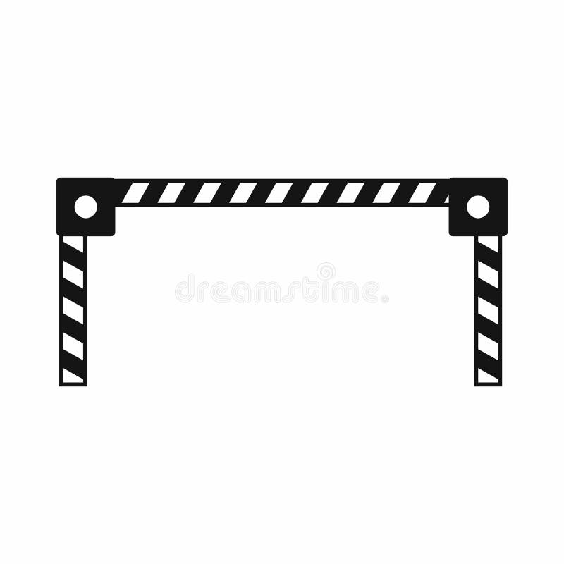 Barrier icon, simple style stock vector. Illustration of gate - 81450741