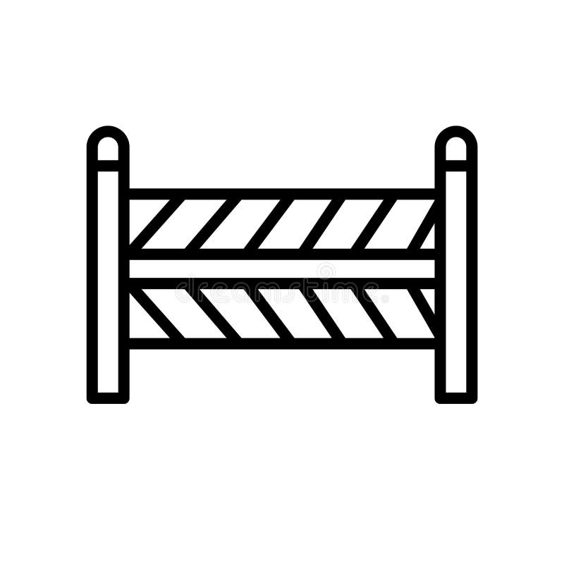 Safety barrier line icon stock vector. Illustration of highway - 100172738