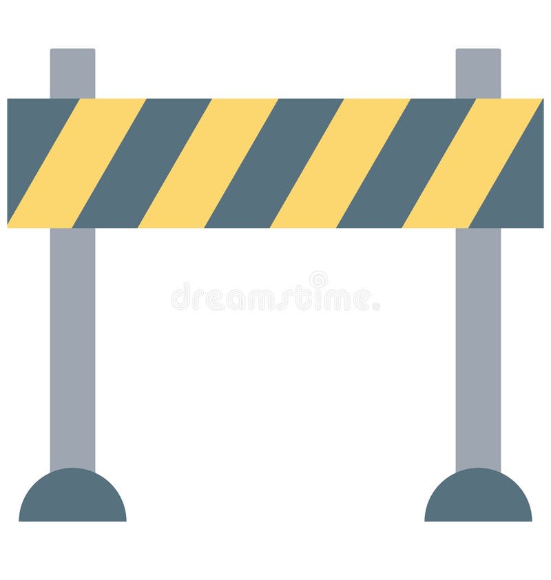 Barrier Isolated Vector Icon for Construction Stock Vector ...