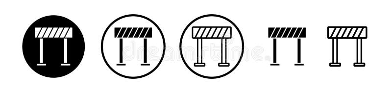 Barrier Line Icon Isolated on White Background Stock Vector ...