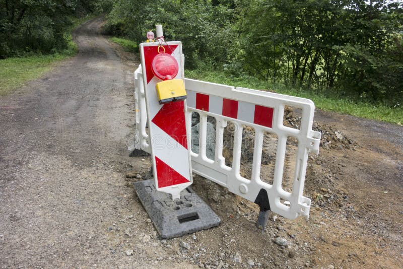Barrier on the Road or Road Block Stock Photo - Image of system ...