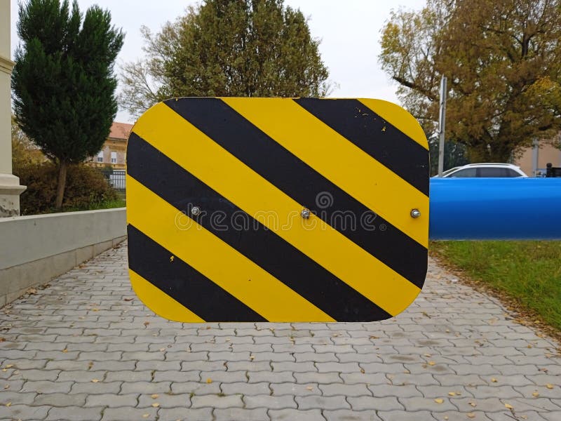 Barrier on the Road or Road Block Stock Image - Image of block, traffic ...
