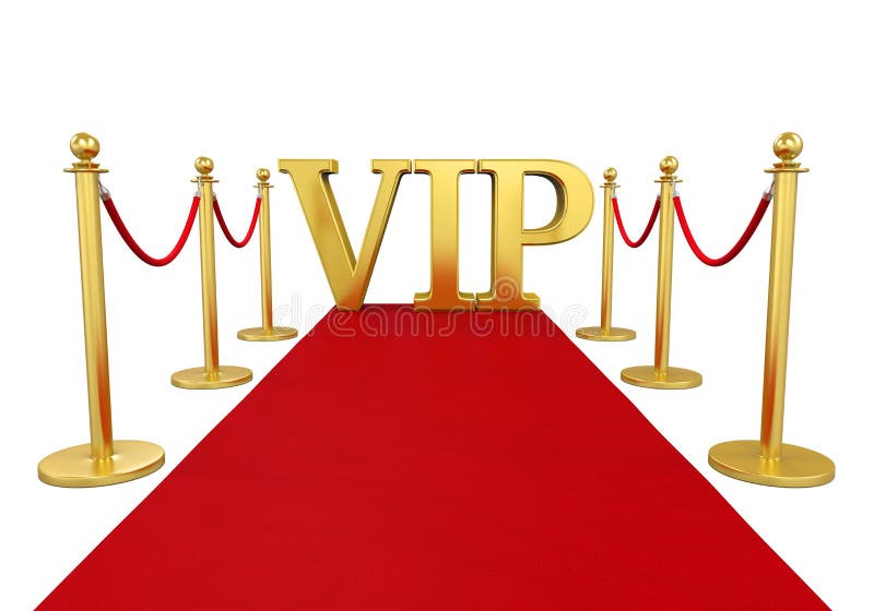Barrier Rope With Red Carpet VIP Isolated Stock Illustration ...