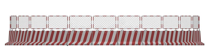Barrier with Steel Net for Construction Area Stock Vector ...
