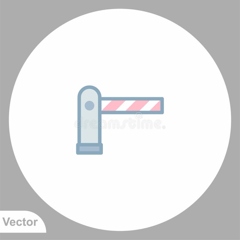 Barrier Vector Icon Sign Symbol Stock Illustration - Illustration of ...