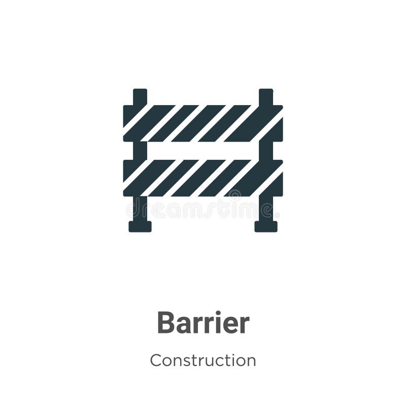 Barrier Vector Icon Sign Symbol Stock Vector - Illustration of ...