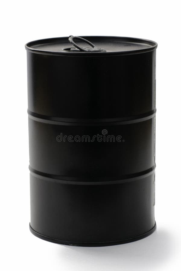 Barril De Ferro Preto Isolado Sobre Fundo Branco Foto de Stock - Imagem ...