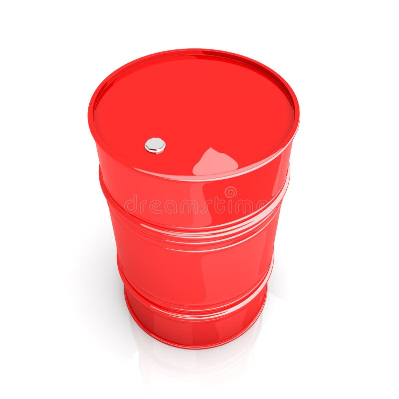 Un Barril Rojo Industrial 3d Stock de ilustración - Ilustración de peso ...